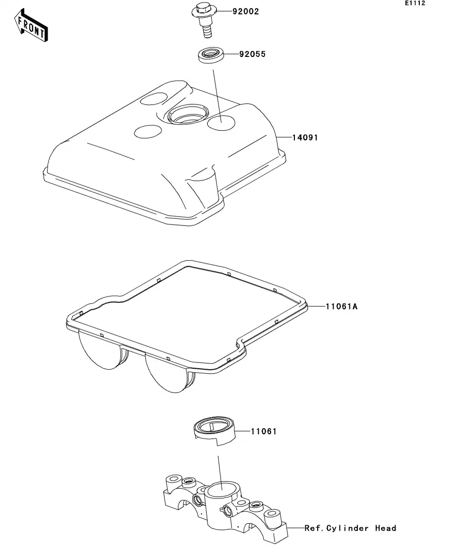 14091-0436 Cover,Cylinder Head Kawasaki | YoshiParts