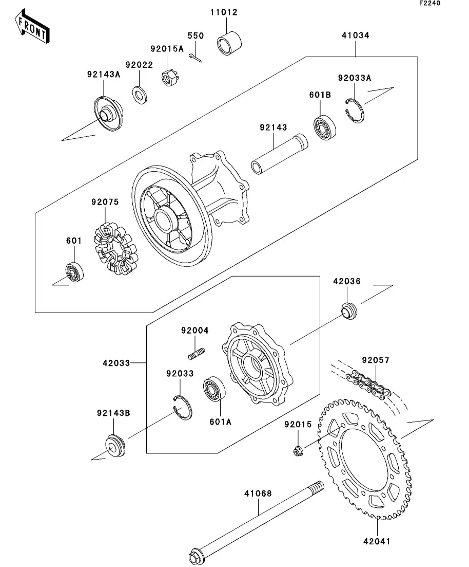 11012-1592 Cap,Axle Nut Kawasaki | YoshiParts