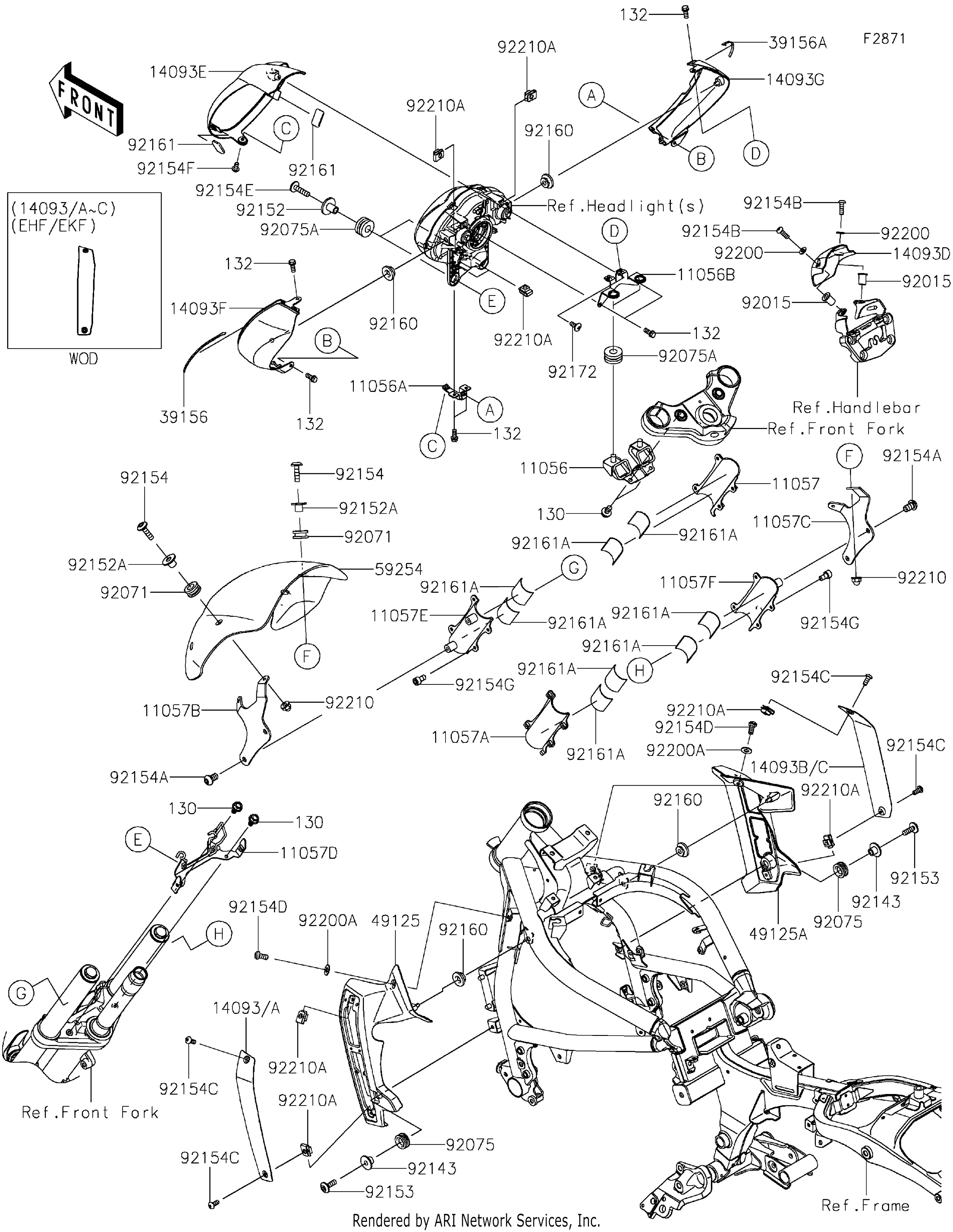 11057-0220 Bracket,Lh Kawasaki | YoshiParts