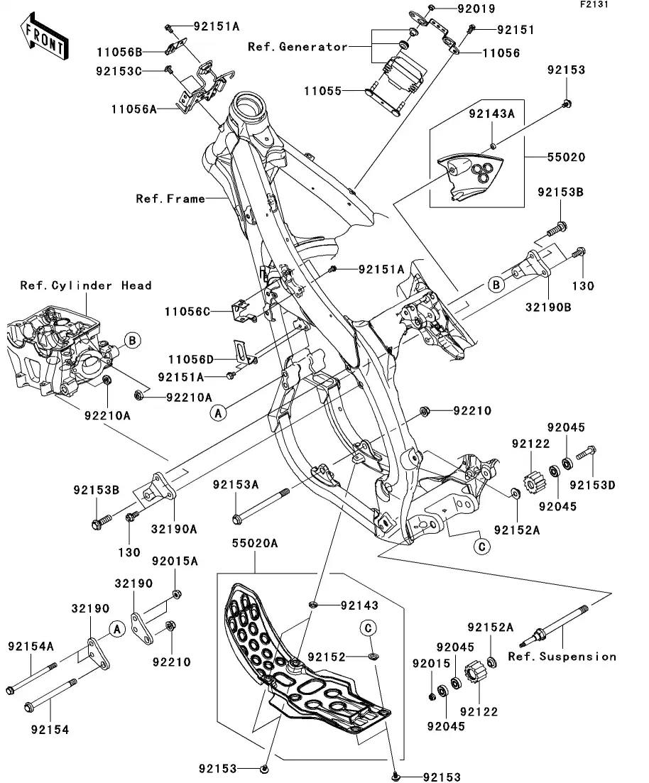 11056-0069 Bracket,Ecu Kawasaki | YoshiParts