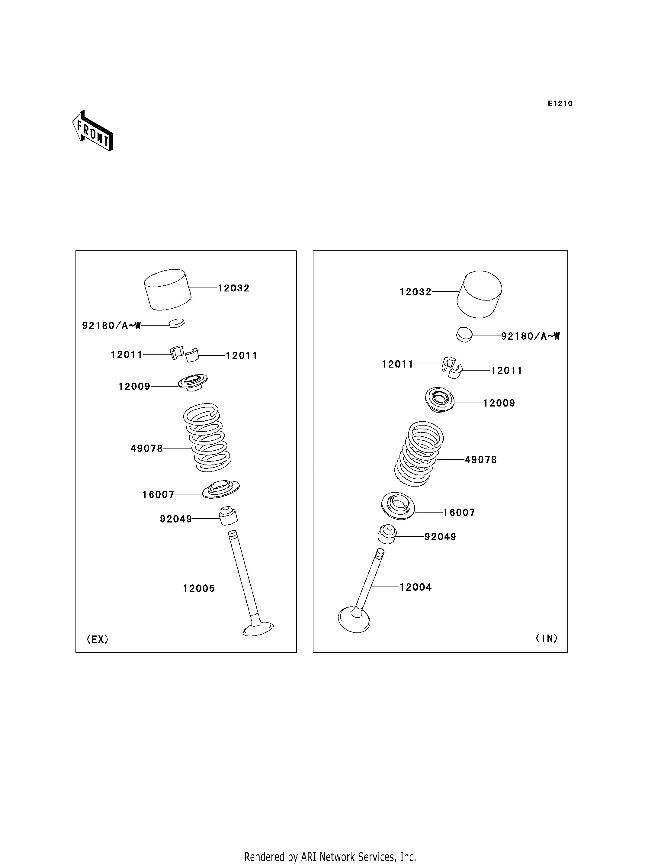 12005-0010 Valve-Exhaust Kawasaki | YoshiParts