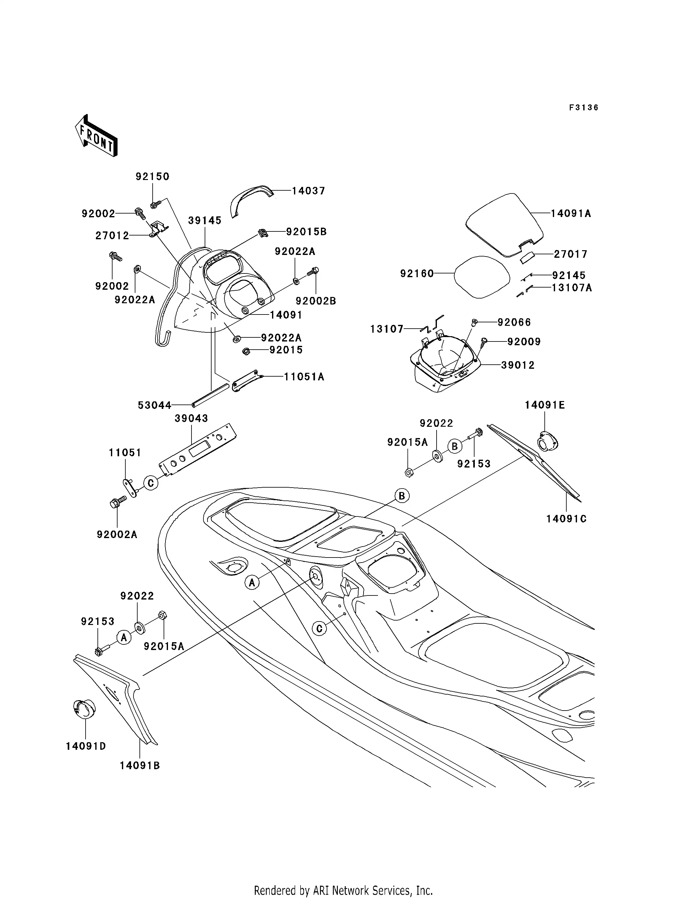 14091-3713-HM Cover,Side,Lh,M.s.blu Kawasaki | YoshiParts
