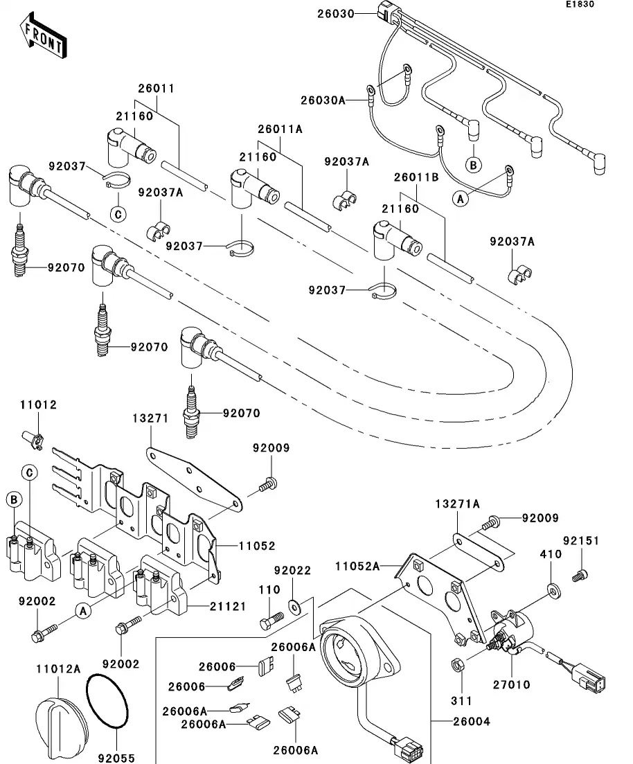 13271-3820 Plate Kawasaki | YoshiParts