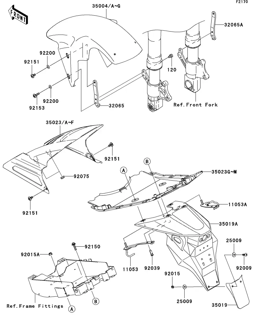 11053-1150 Bracket,Flap,Rh Kawasaki | YoshiParts