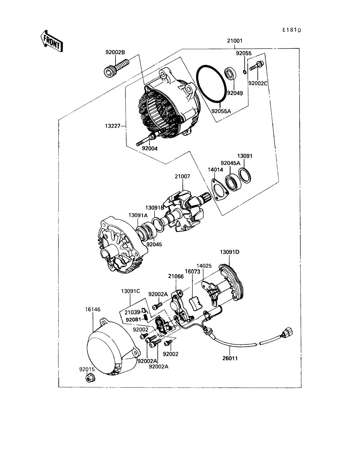 16146-1074 Cover-Assy,Generator Kawasaki | YoshiParts