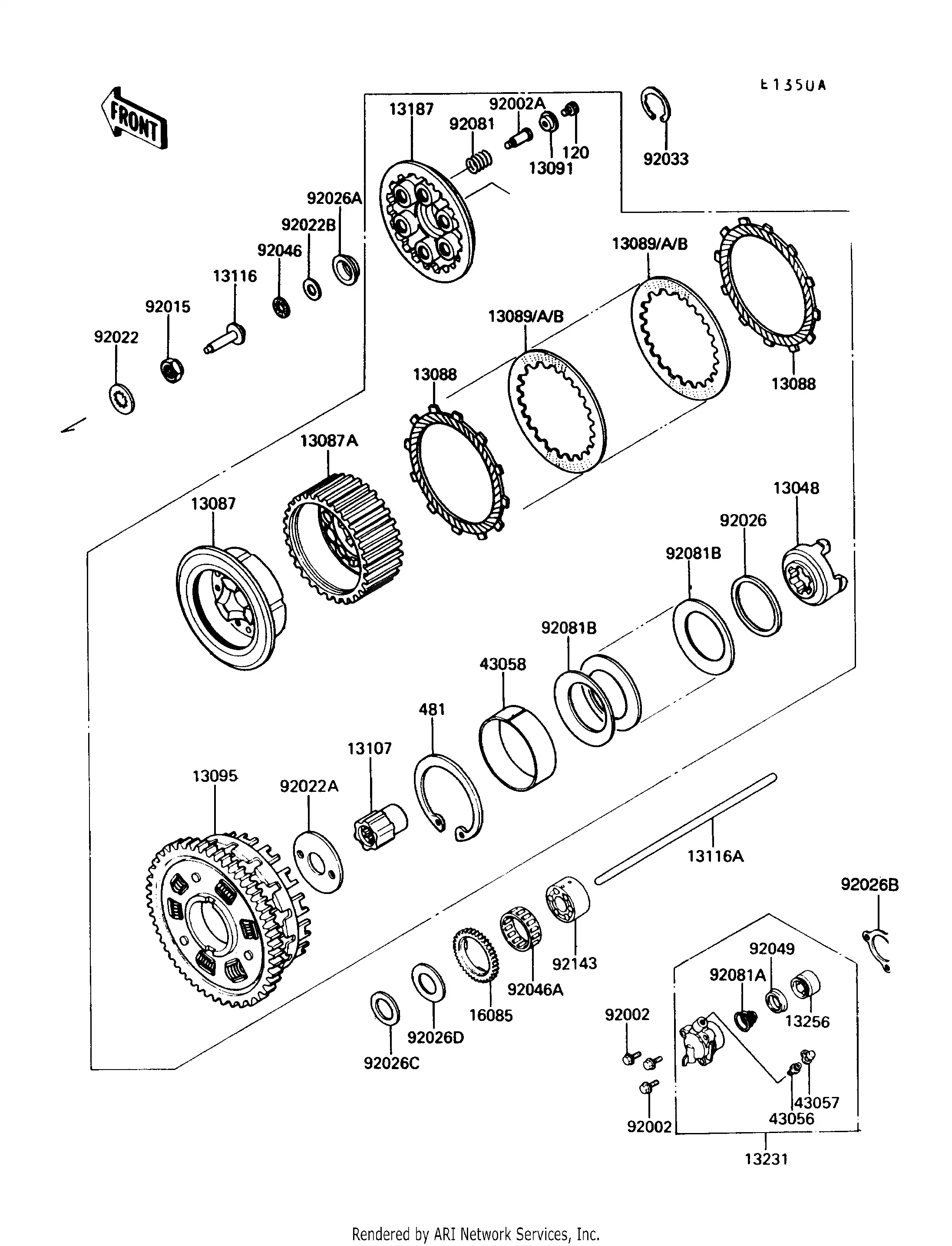 13087-1072 Hub-Clutch Kawasaki | YoshiParts