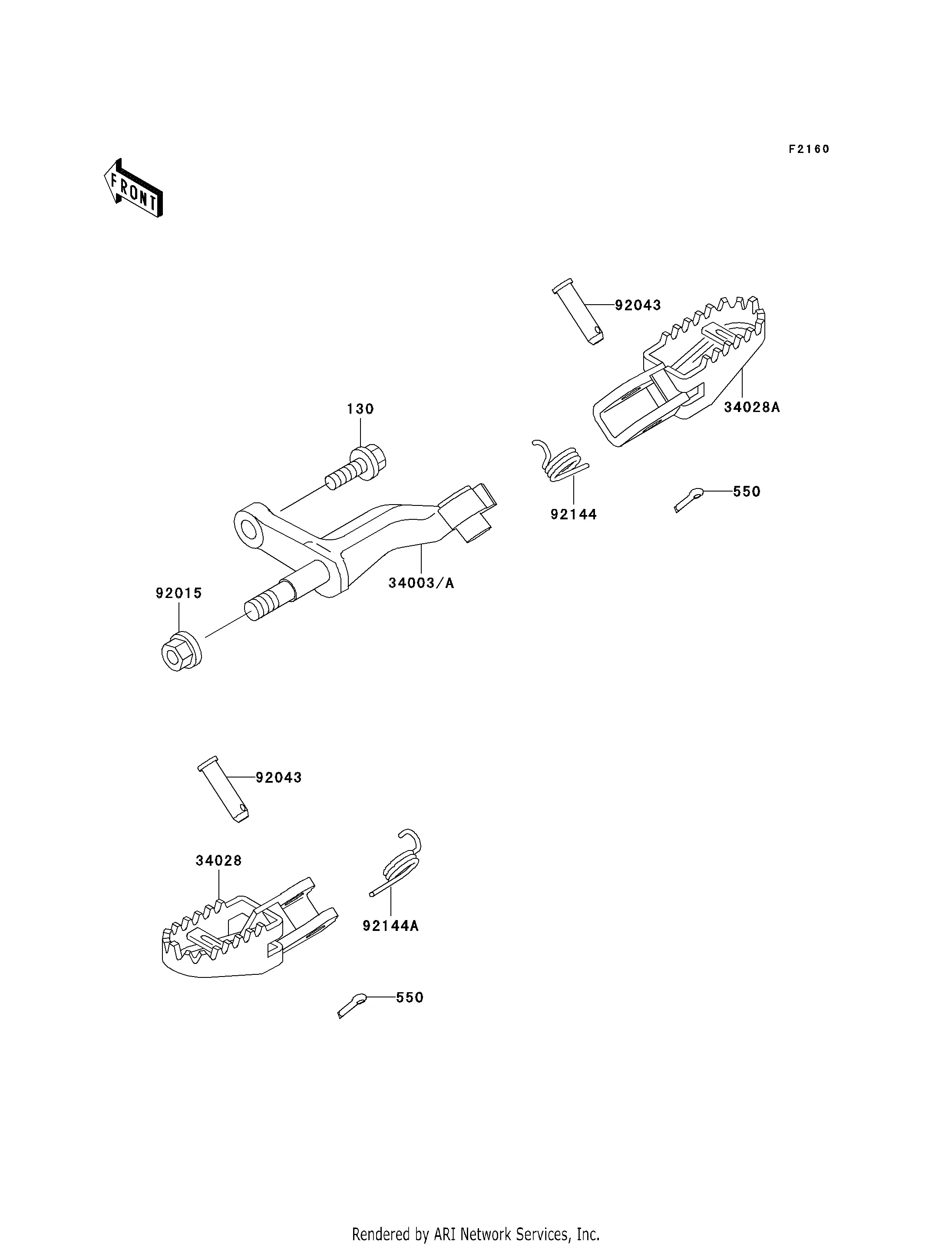 34003-1401-TY Holder-Step,Rh,Violet Kawasaki | YoshiParts