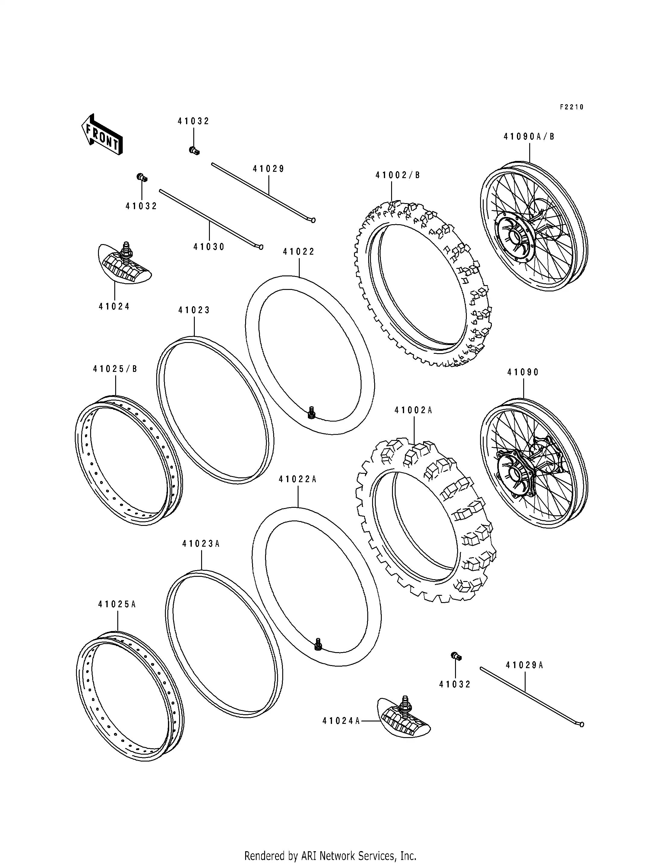 41024-010 Stopper-Rim,1.60-M(Dunlop) Kawasaki | YoshiParts