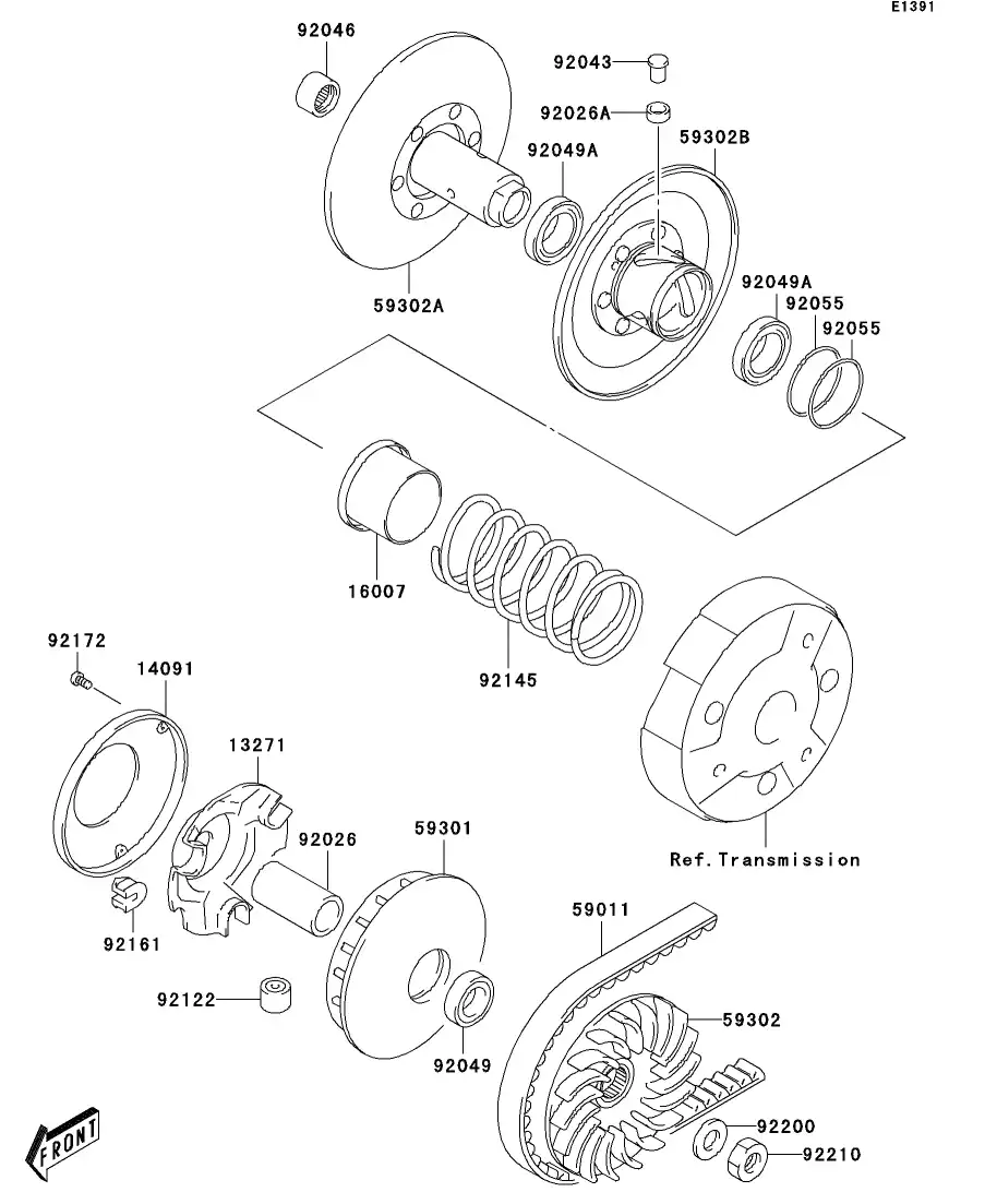 16007-S003 Seat (Spring) Kawasaki | YoshiParts