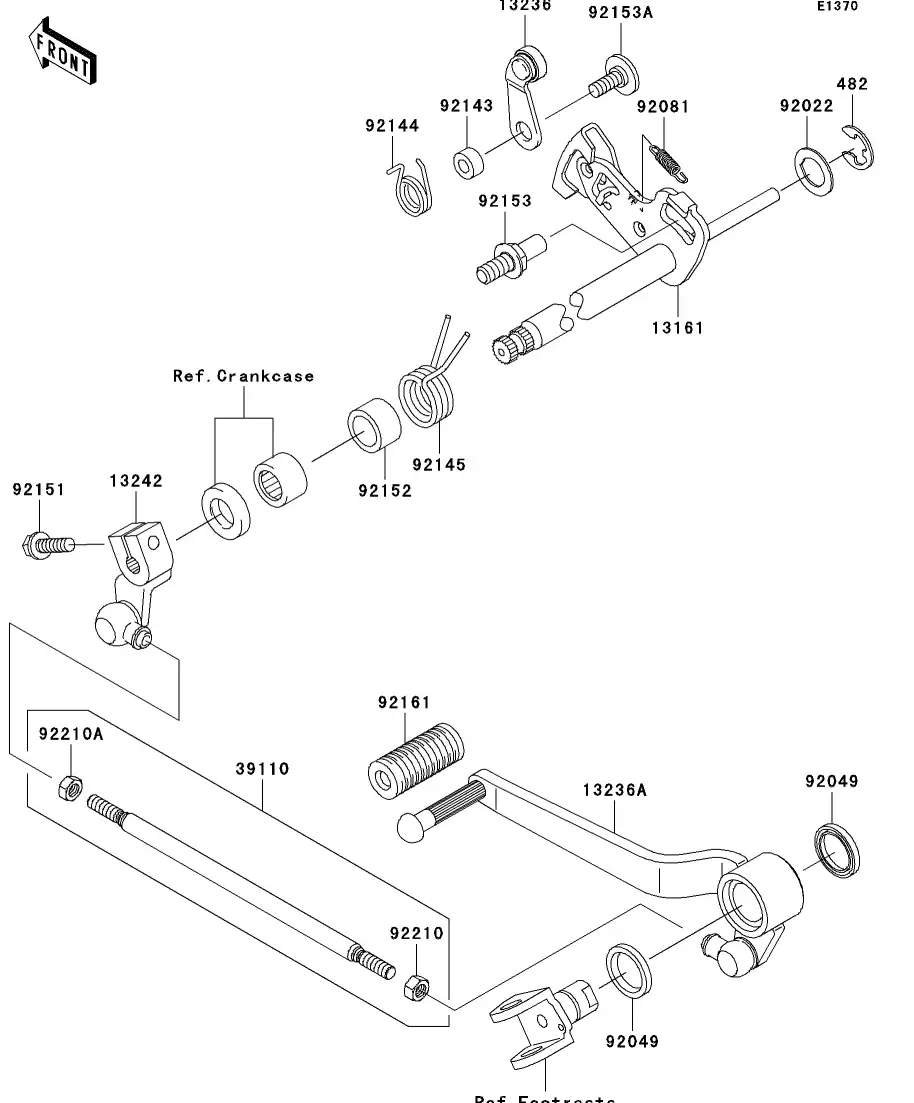 13236-0106 Lever-Comp,Position Kawasaki | YoshiParts