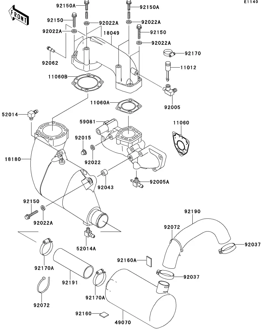 11012-3757 Cap Kawasaki | YoshiParts