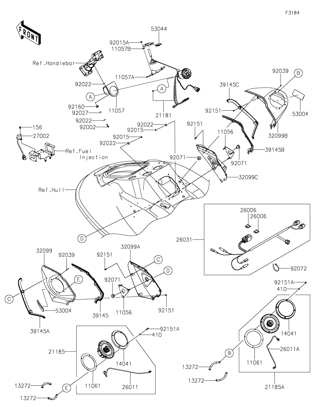 11057-2591 Bracket,Amp Kawasaki | YoshiParts