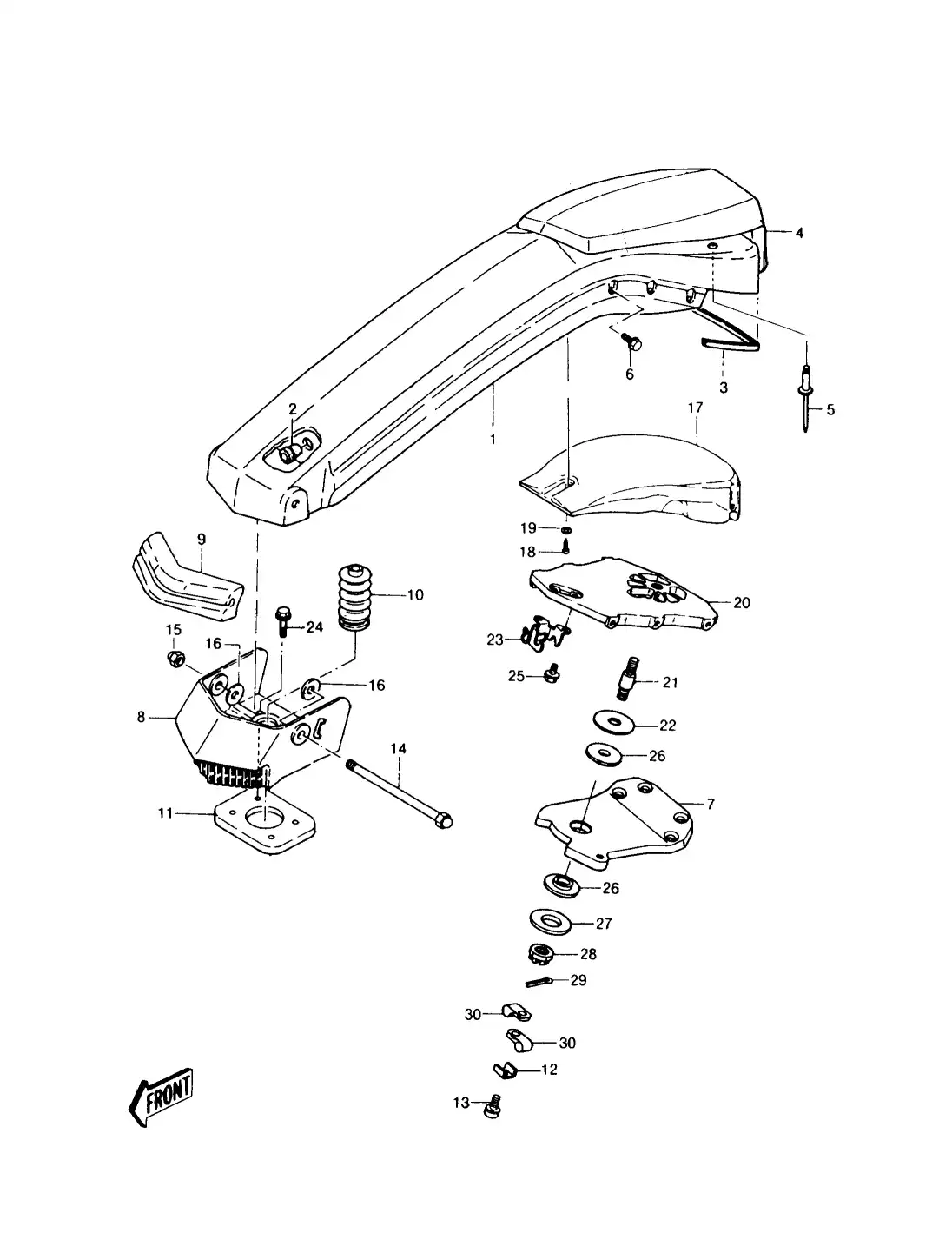 14044-3710 Holder-Cable Kawasaki | YoshiParts
