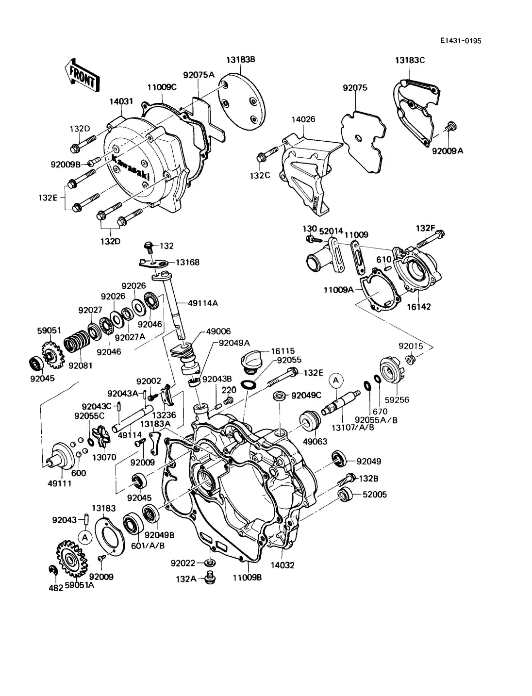 13183-1045 Plate,Oil Guide Kawasaki | YoshiParts