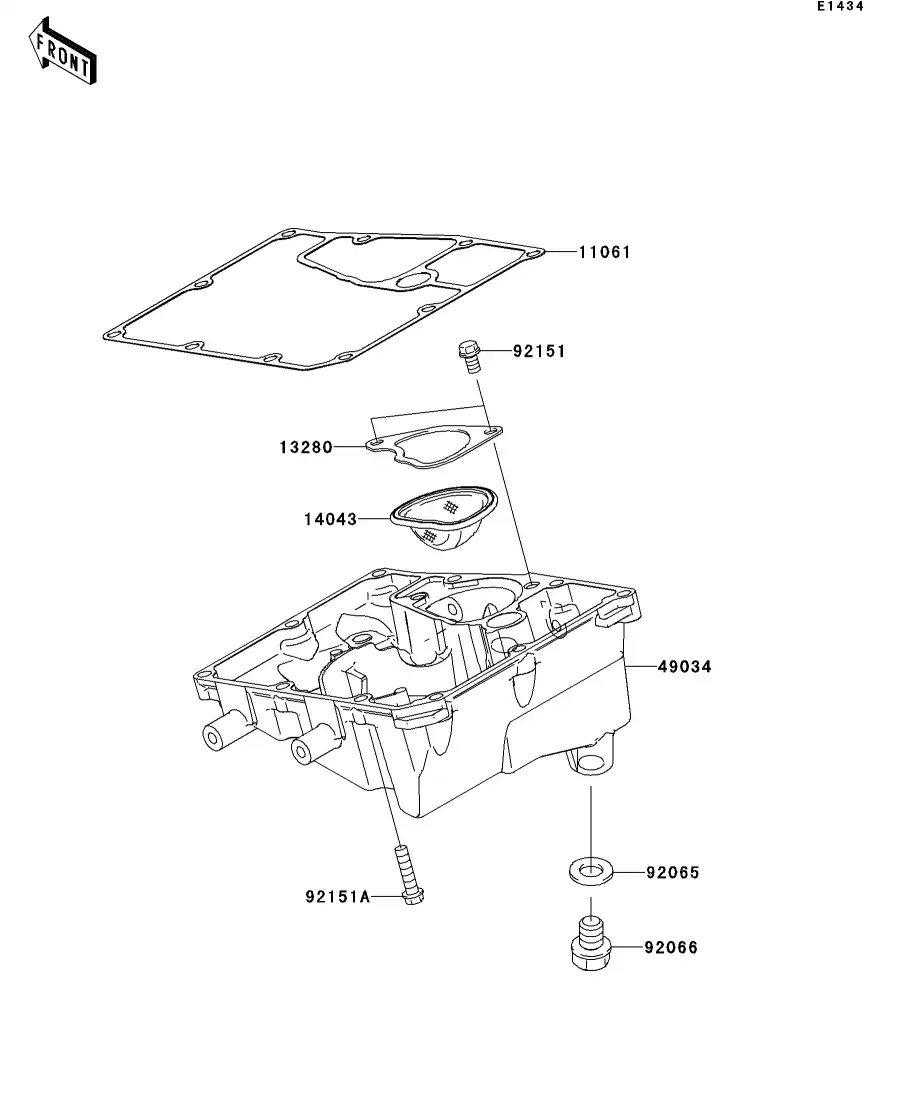 14043-0008 Filter,Oil(Scavenge) Kawasaki | YoshiParts