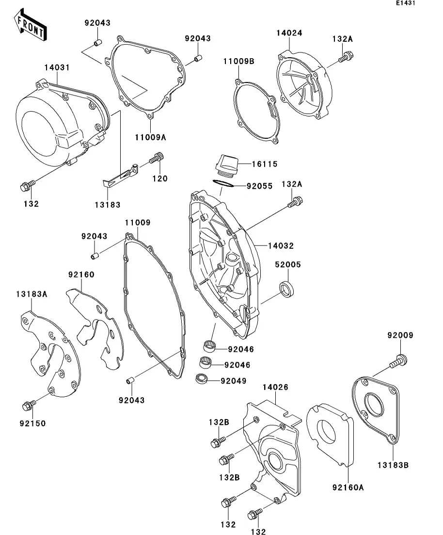 14031-1247 Cover-Generator Kawasaki | YoshiParts