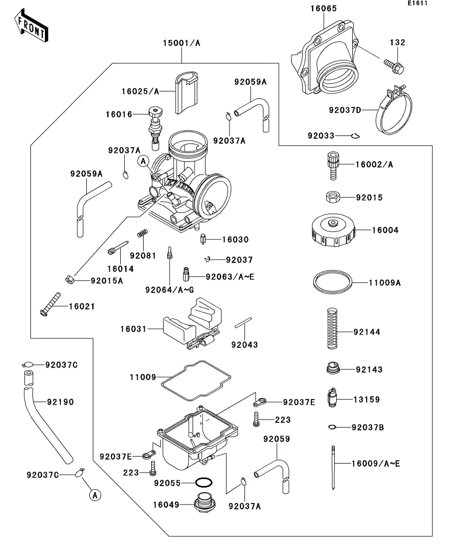 16009-1591 Needle-Jet,N85D Kawasaki | YoshiParts