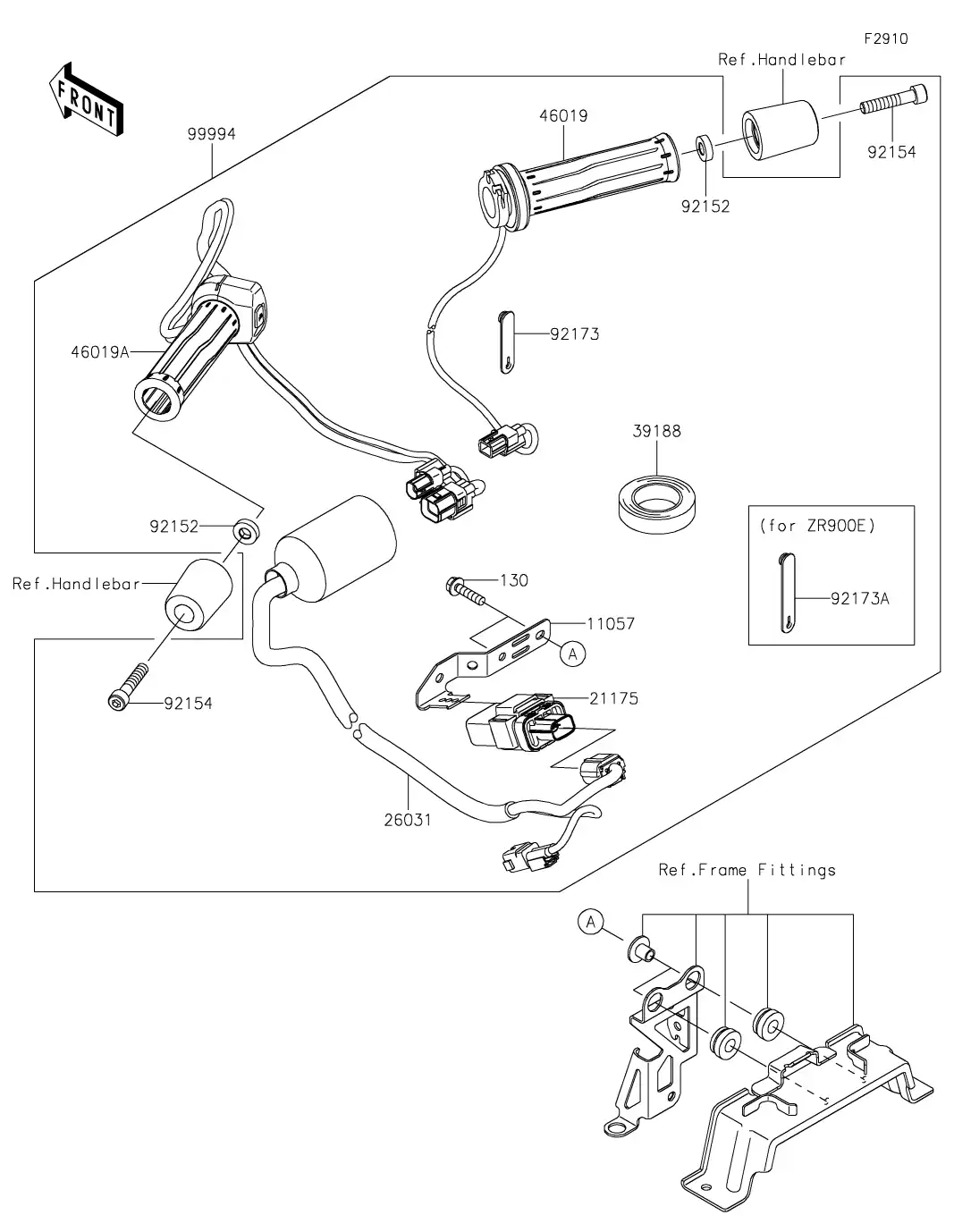 11057-1455 Bracket Kawasaki | YoshiParts