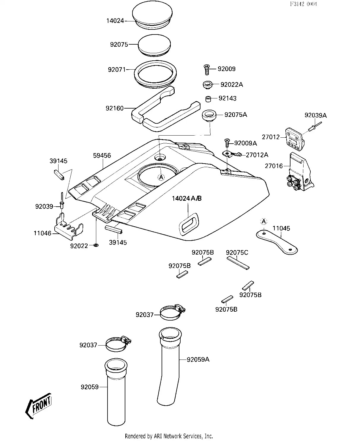 11046-3703 Bracket Kawasaki | YoshiParts
