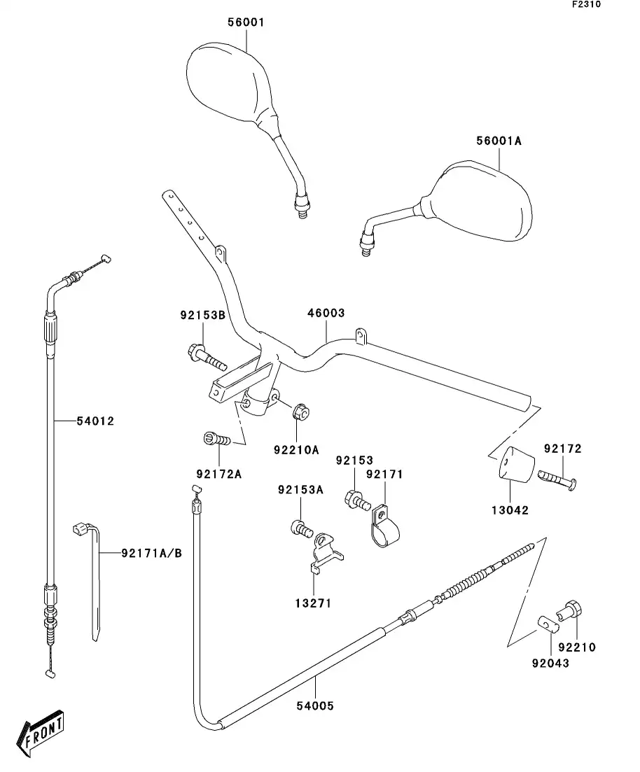13042-S001 Weights, Handlebars Kawasaki | YoshiParts