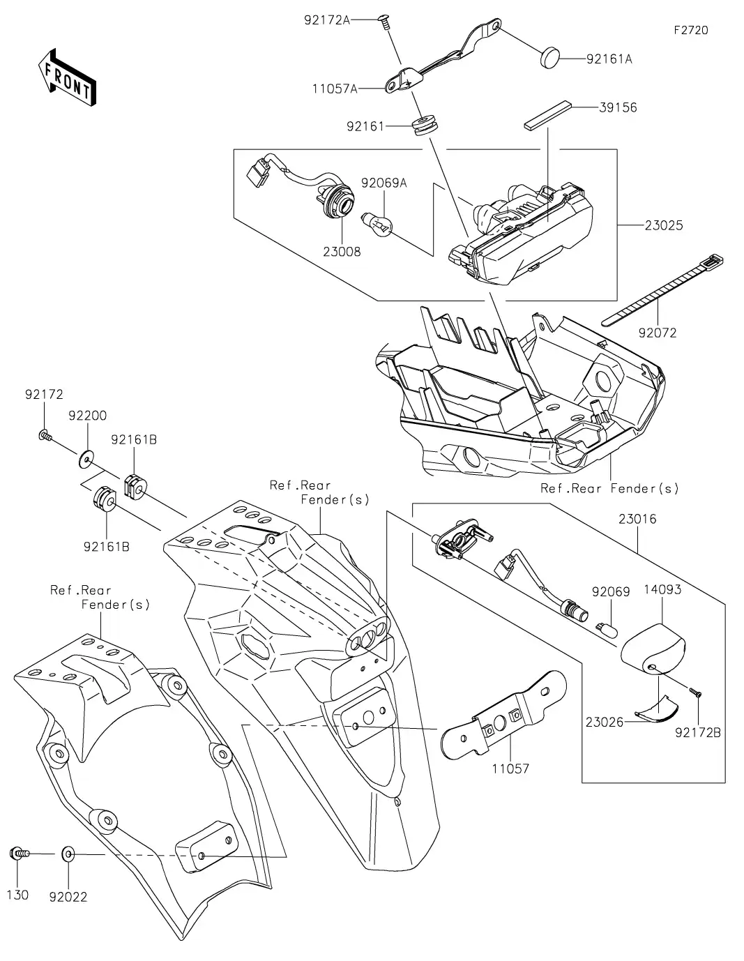 14093-0525 Cover,License Lamp Kawasaki | YoshiParts