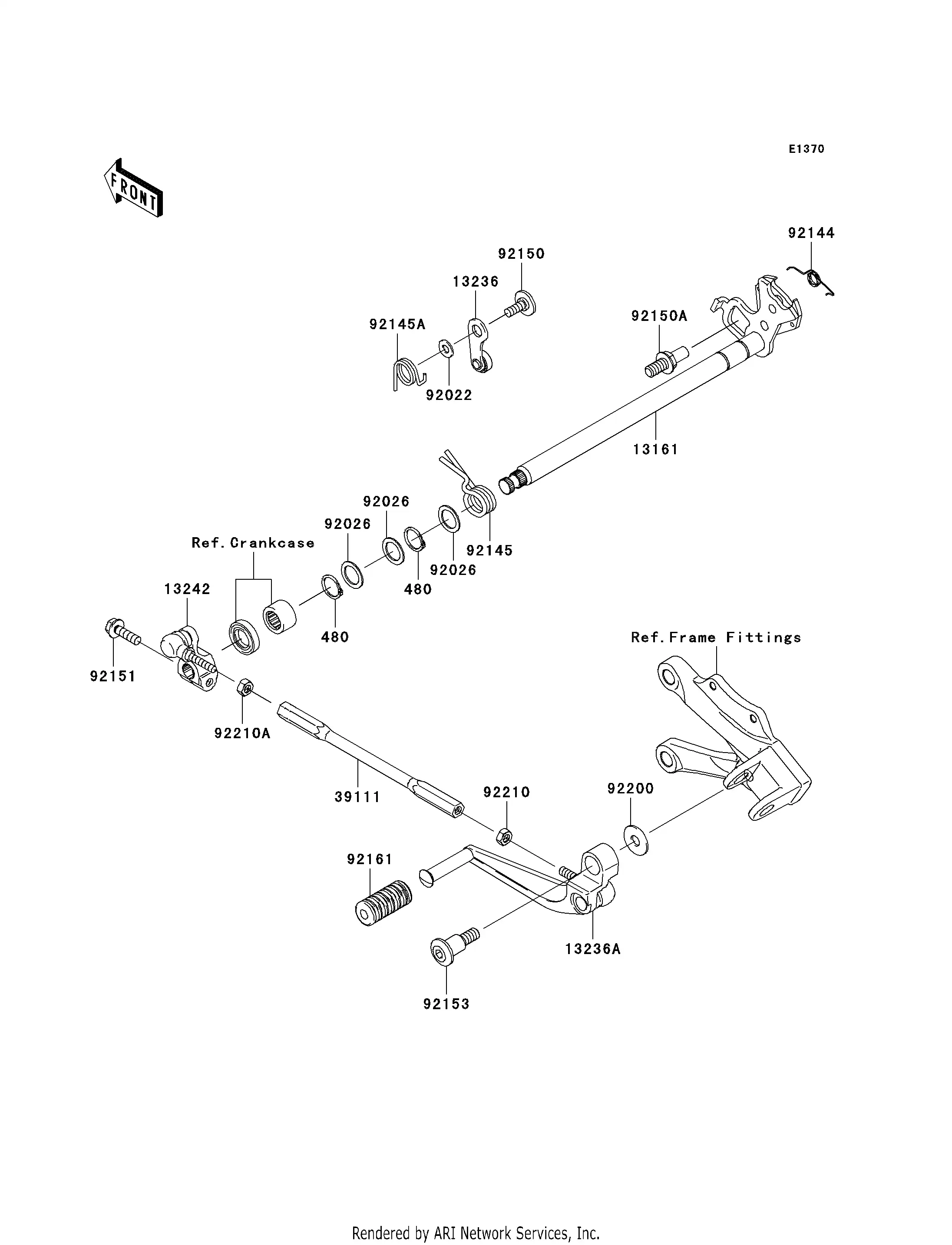 13242-0019 Lever-Assy-Change Kawasaki | YoshiParts