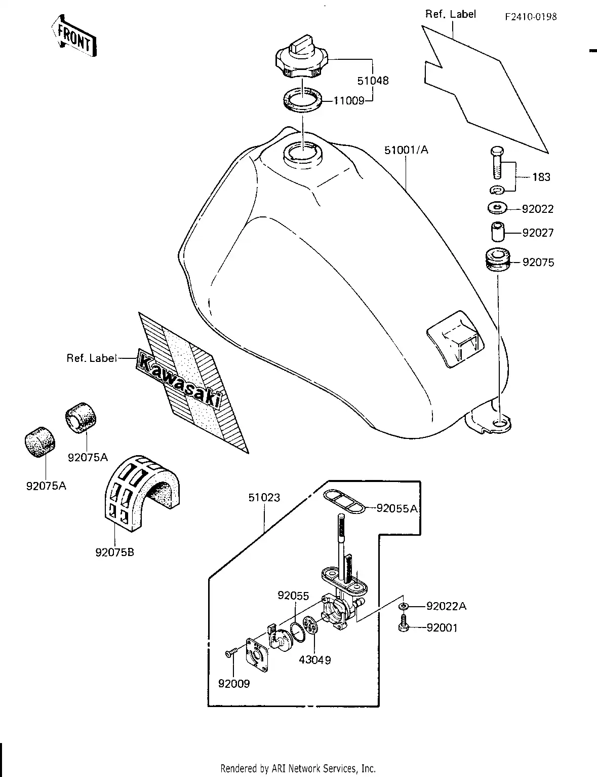 51059-006 Gasket,Fuel Tank Cap Kawasaki | YoshiParts