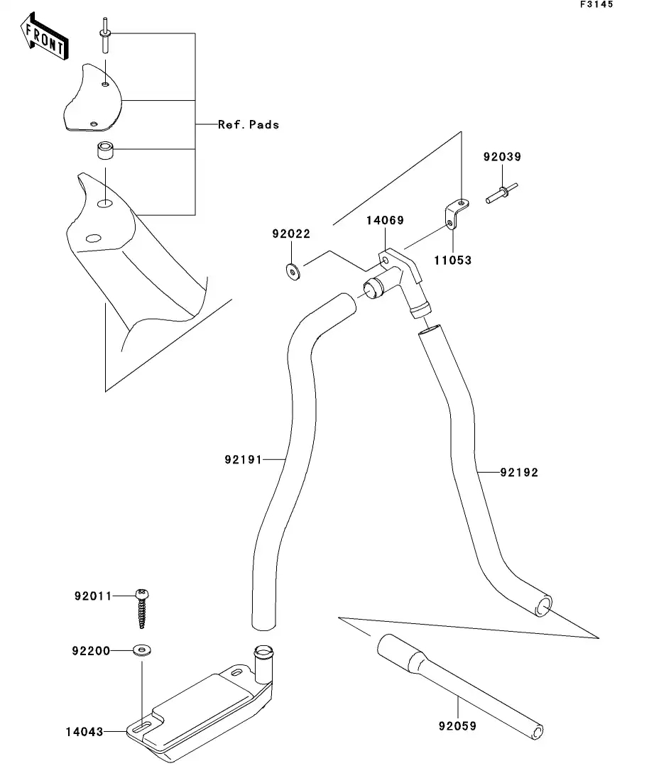 11053-3754 Bracket Kawasaki | YoshiParts