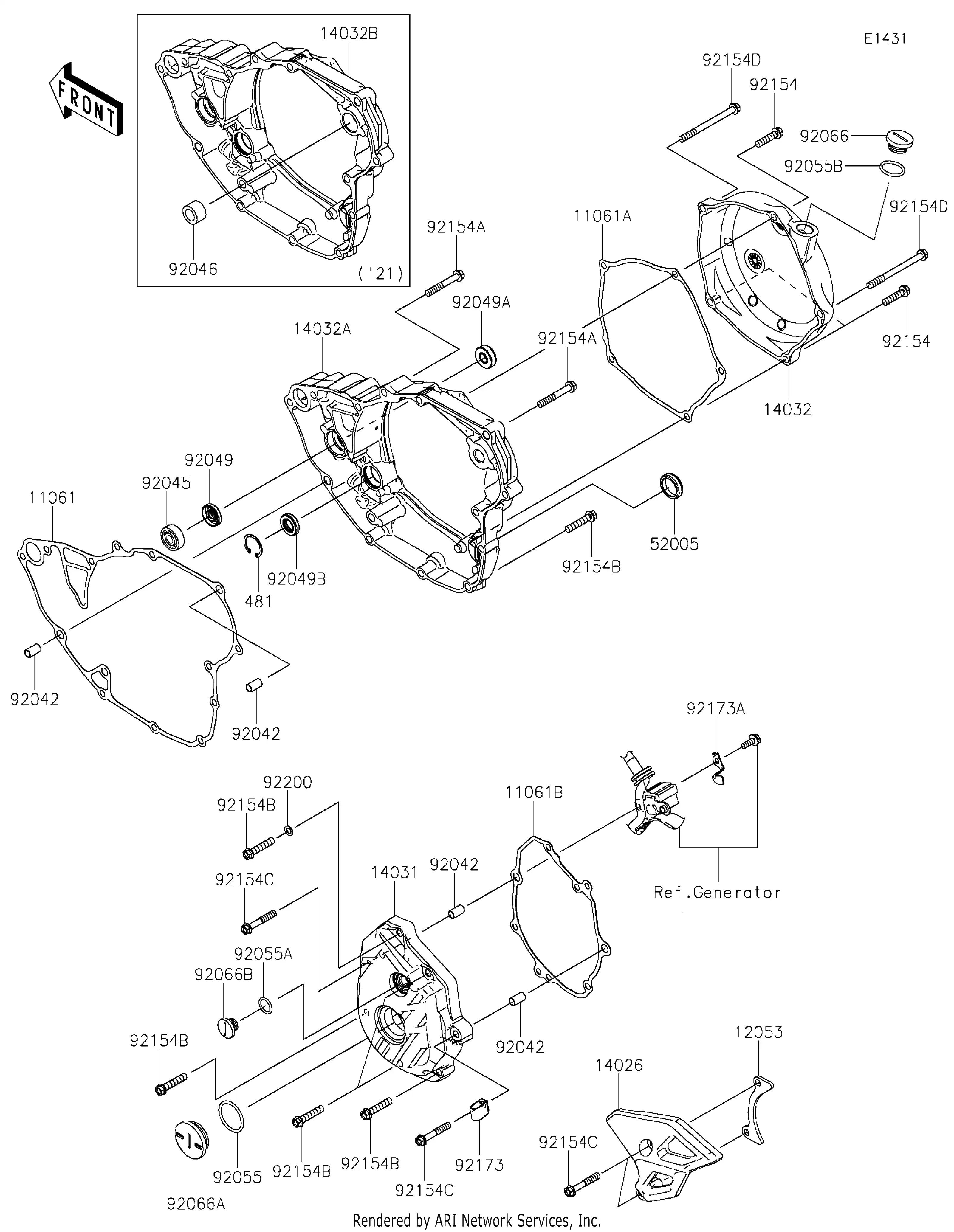 12053-0258 Guide-Chain Kawasaki | YoshiParts