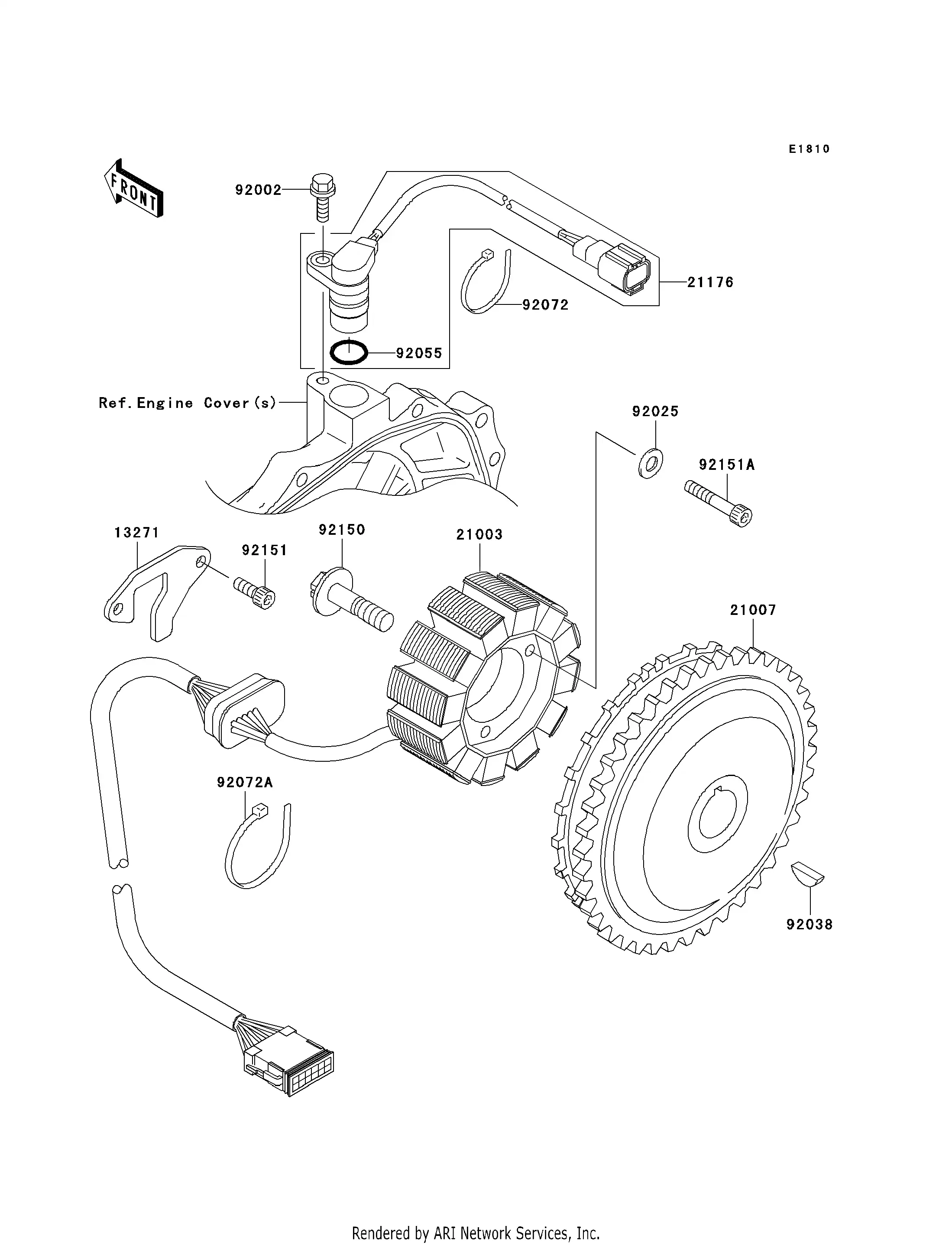 13271-3761 Plate Kawasaki | YoshiParts