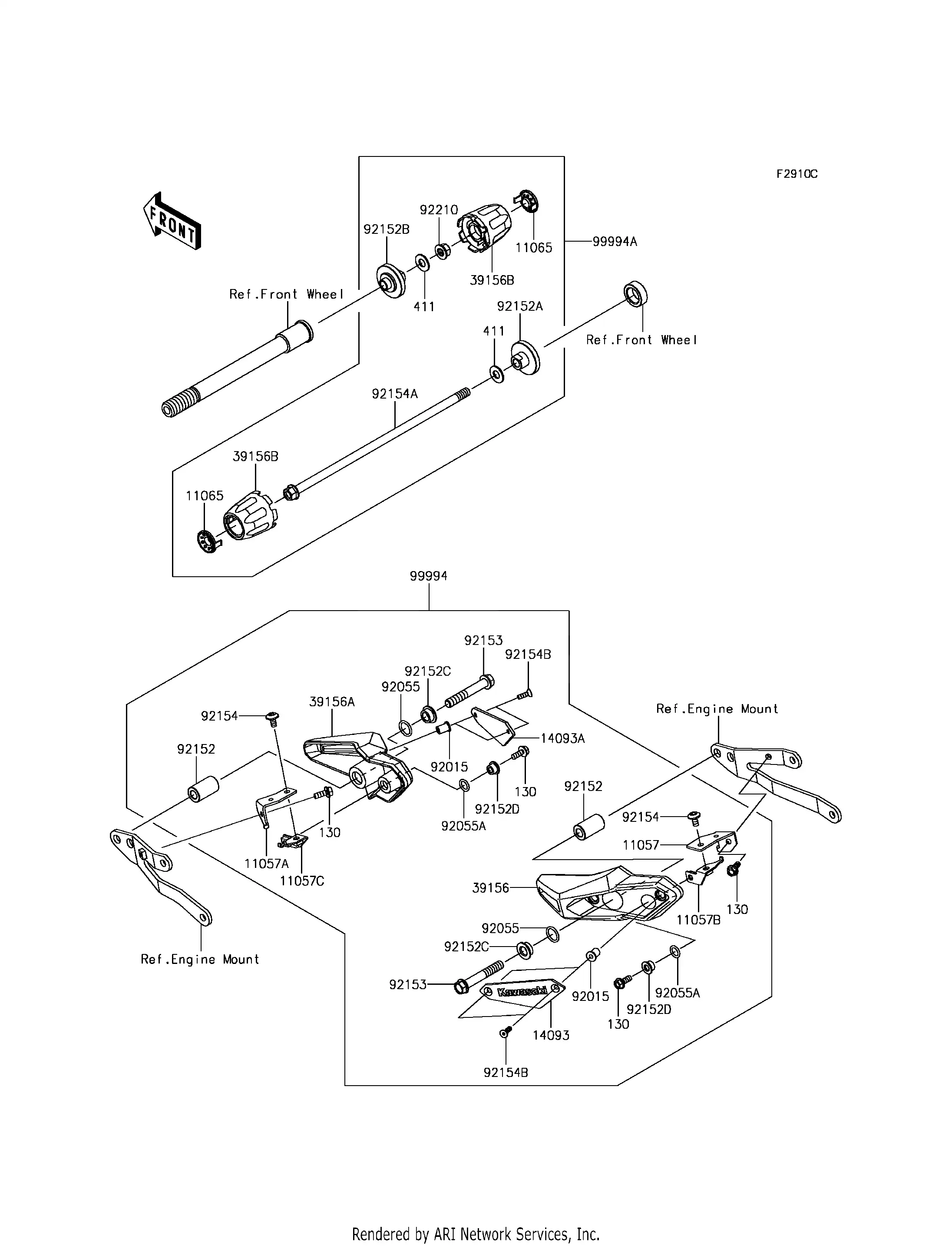 11057-0779 Bracket,Rh Kawasaki | YoshiParts
