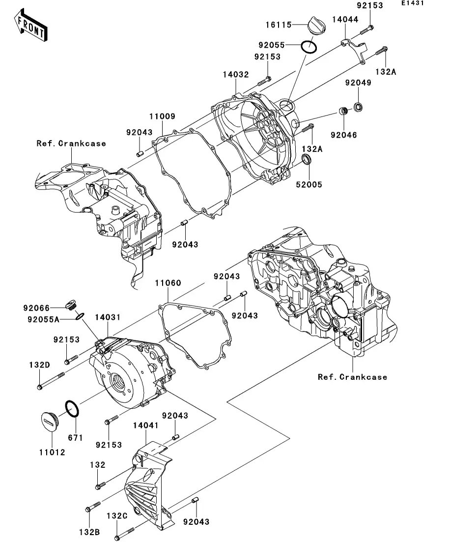 11060-1920 Gasket,Generator Cove Kawasaki | YoshiParts