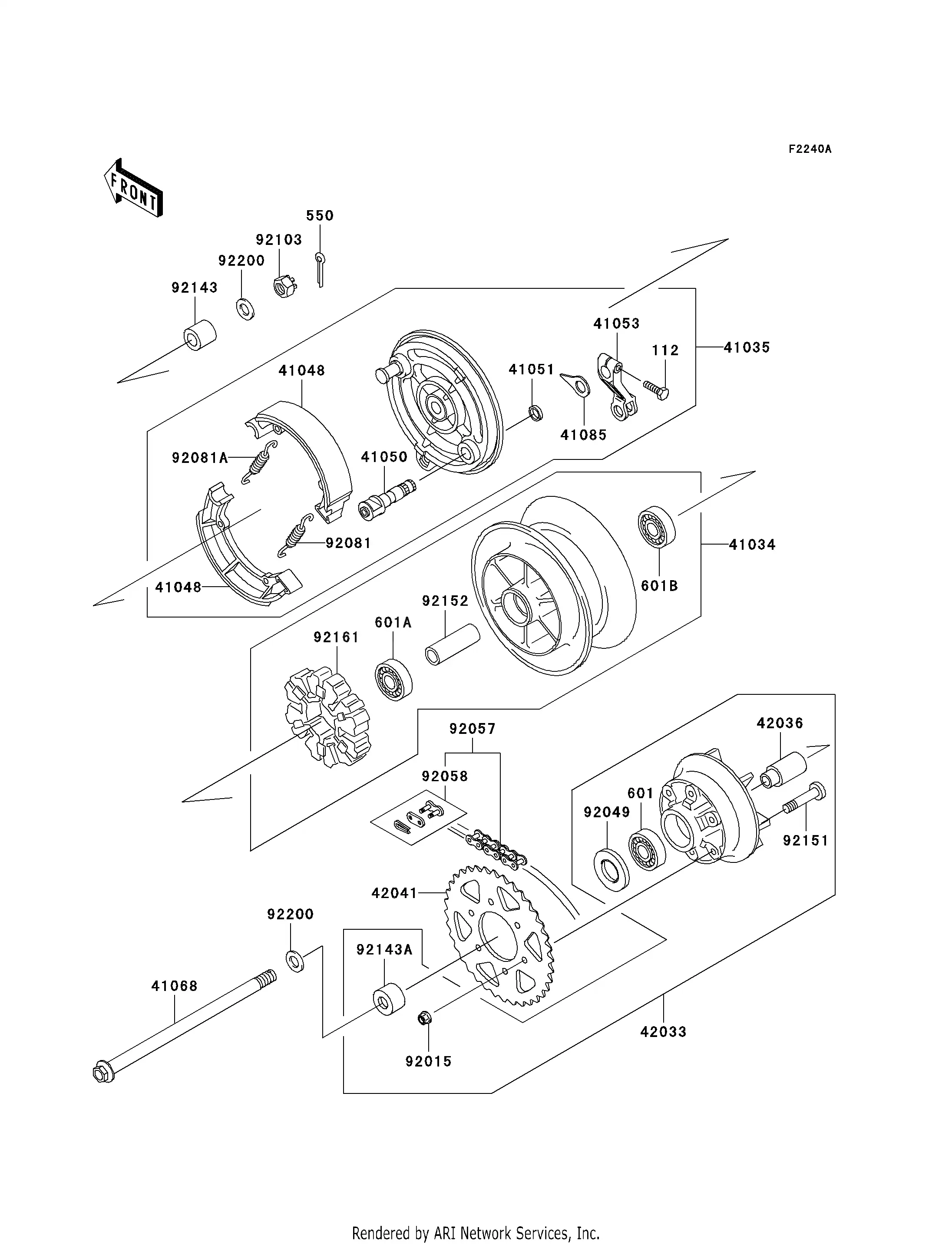 42036-030 Sleeve,Rear Hub Kawasaki | YoshiParts