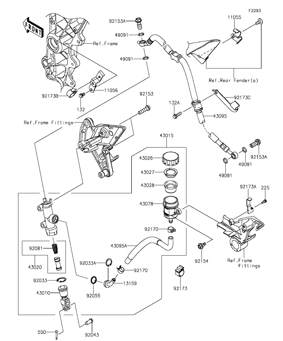 11056-3886 Bracket Kawasaki | YoshiParts