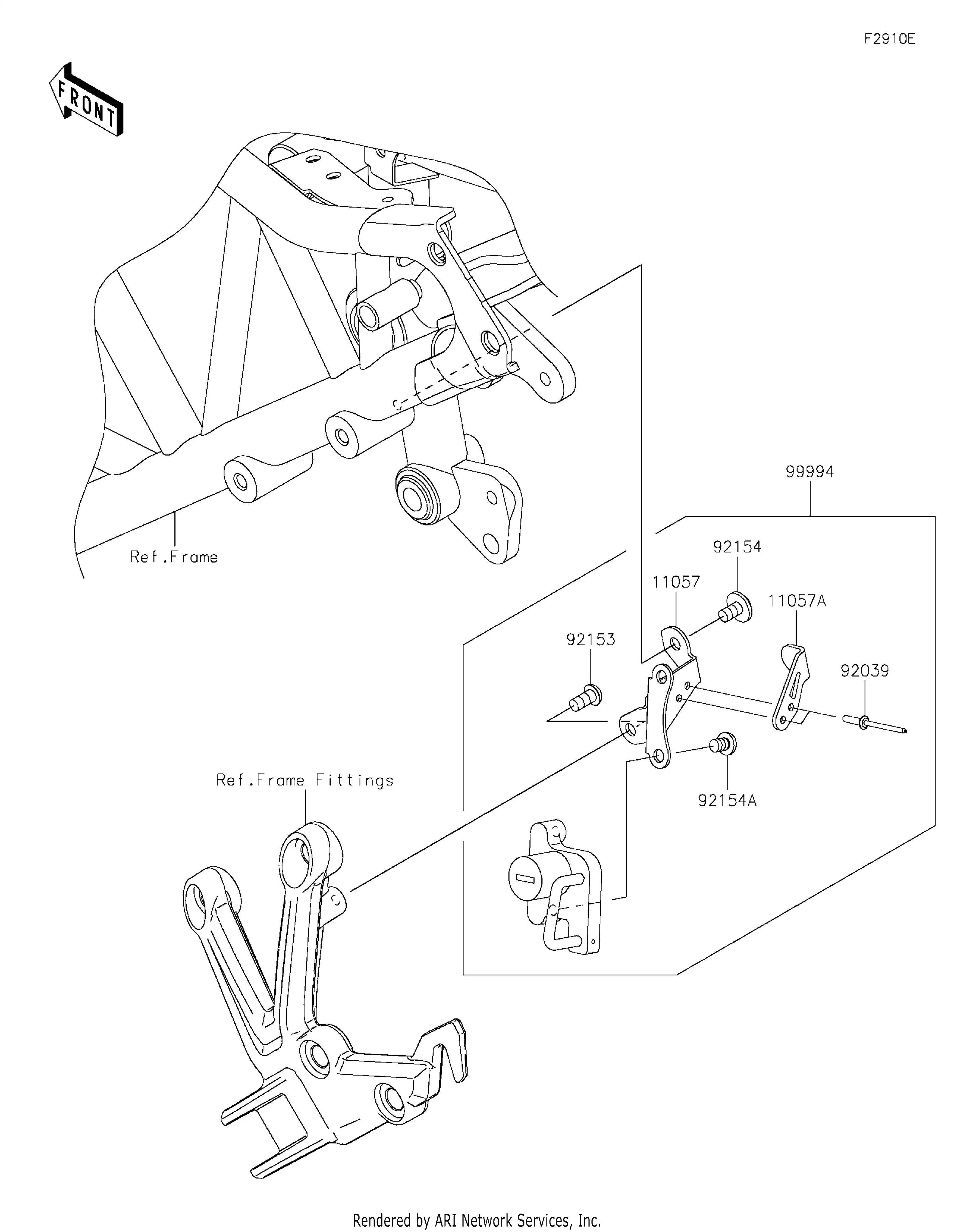 11057-1648 Bracket Kawasaki | YoshiParts