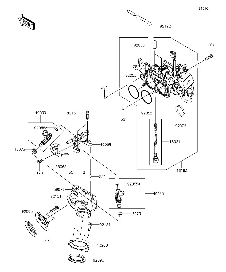 16021-0016 Screw-Throttle Stop Kawasaki | YoshiParts