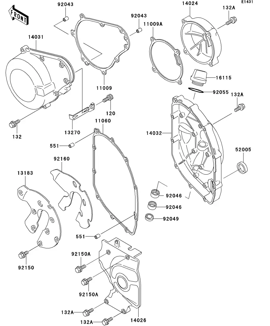 14031-1247 Cover-Generator Kawasaki | YoshiParts
