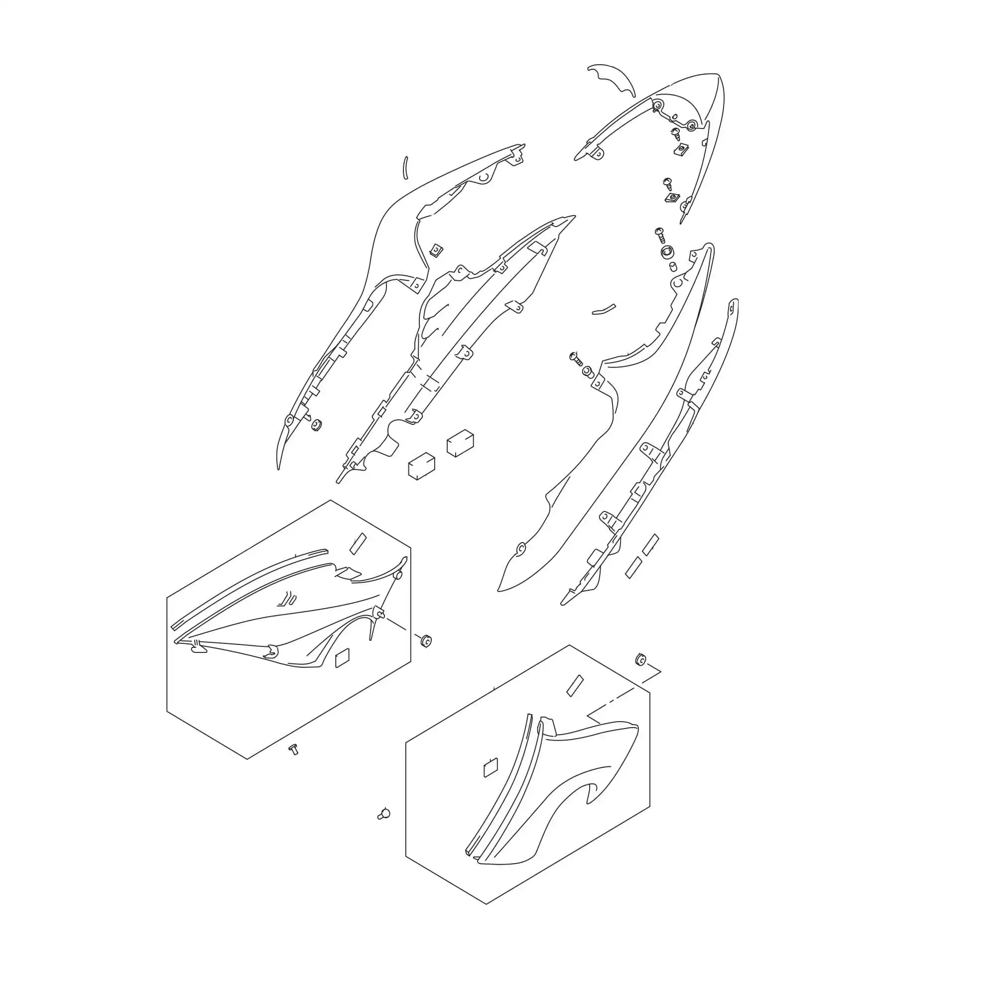 4722104K00YVB Cover,Frame Rear Upper,L Suzuki | YoshiParts