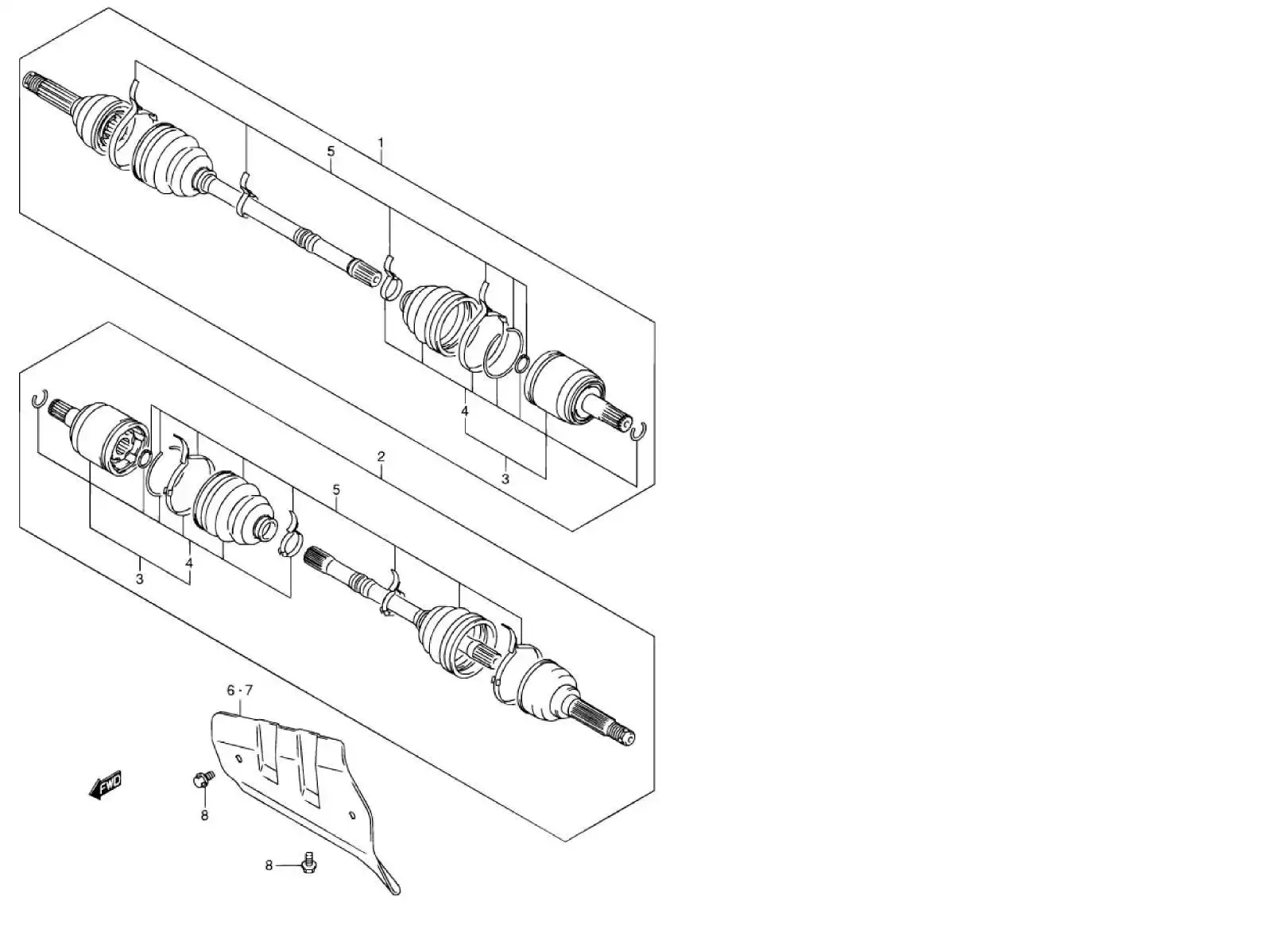 5490103G23000 Shaft Assy,Fr Drive,R Suzuki | YoshiParts