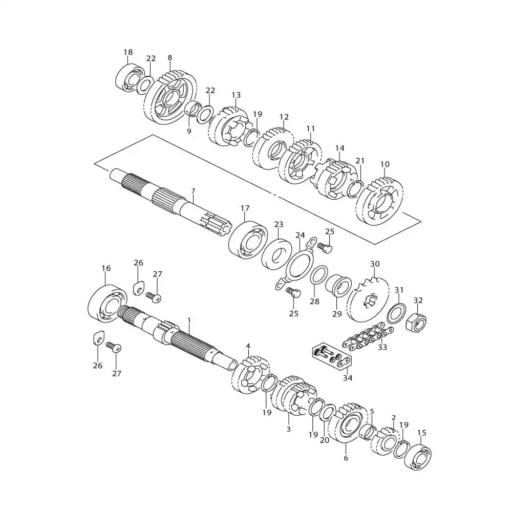 27511-41K00-000 Sprocketengine Suzuki | YoshiParts
