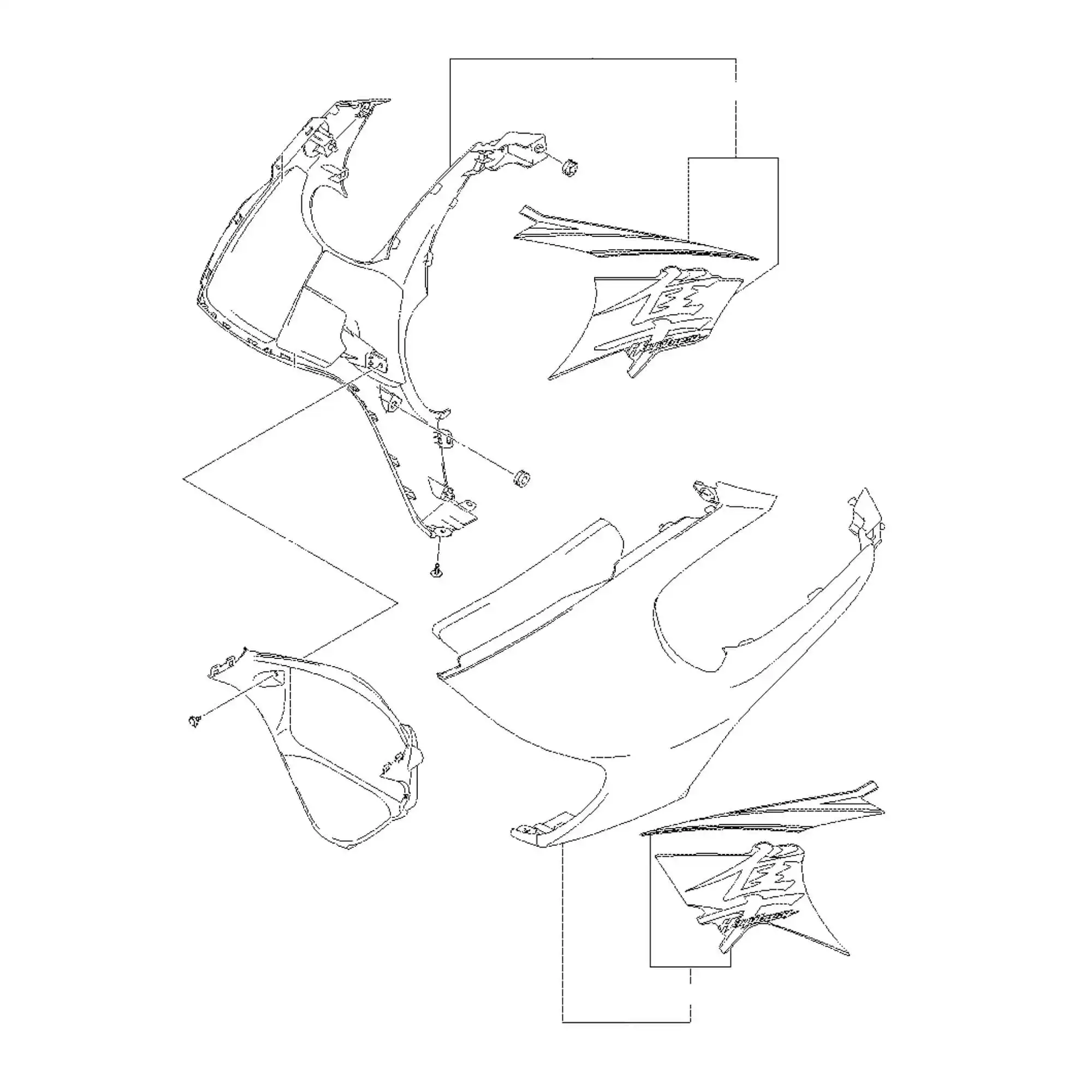 9445015H70YMD Cowling,Side,R(Silver) Suzuki | YoshiParts