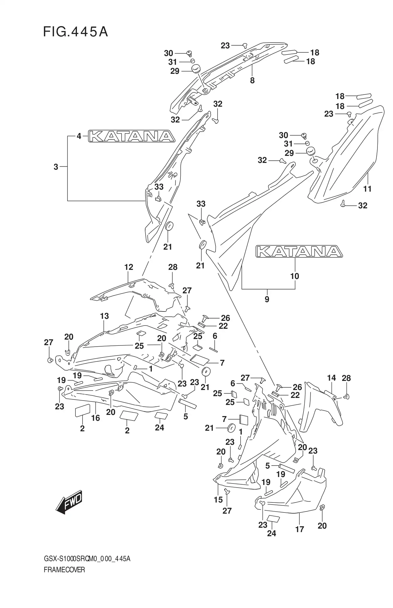 47312-07L00-YVB Cover,Frame Front Center,R Suzuki | YoshiParts