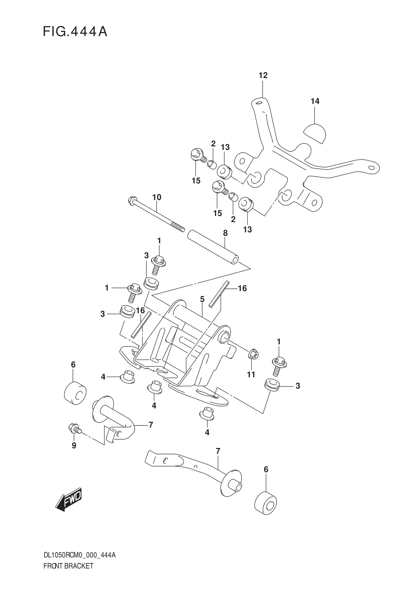 44160-06L00-000 Bracket,Front Cover Suzuki | YoshiParts