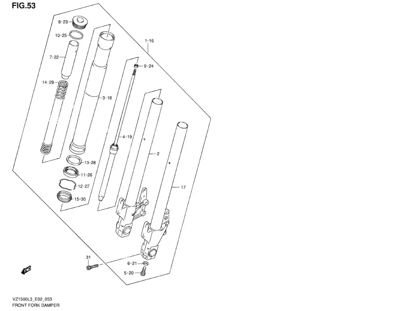 5110340H01000 Damper Assy,Fr Fork,R Suzuki | YoshiParts
