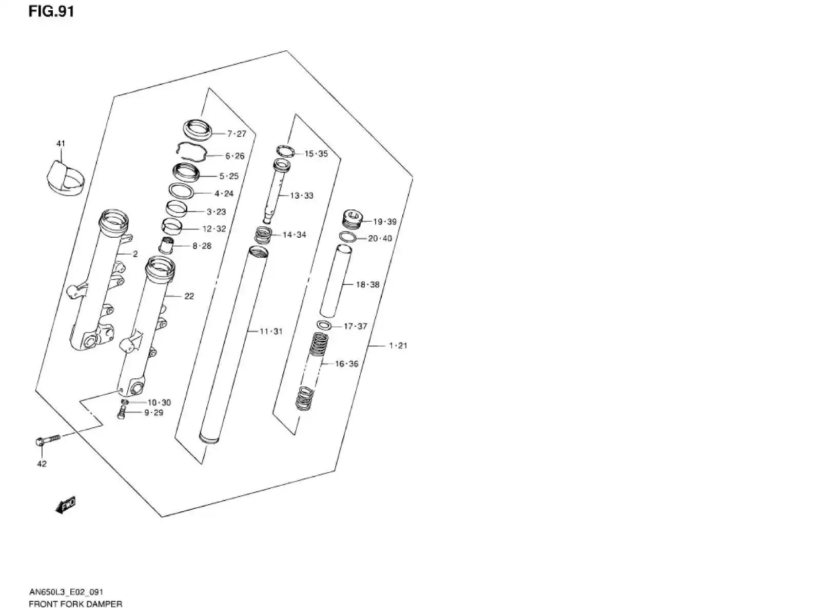 5110410G91000 Damper Assy,Fr Fork,Lh Suzuki | YoshiParts