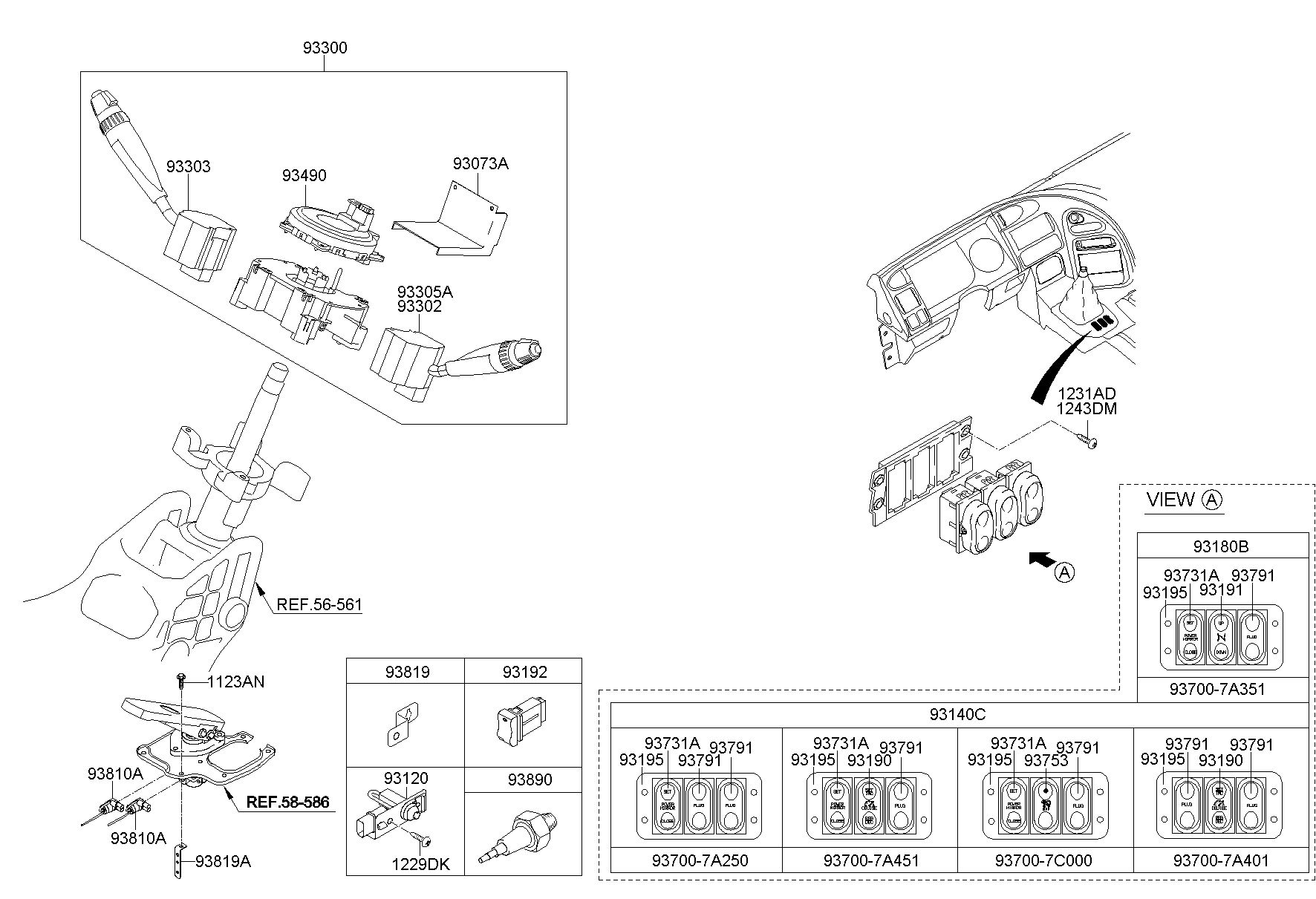 93300-7C000 Switch Assy-Multifunction Hyundai | YoshiParts