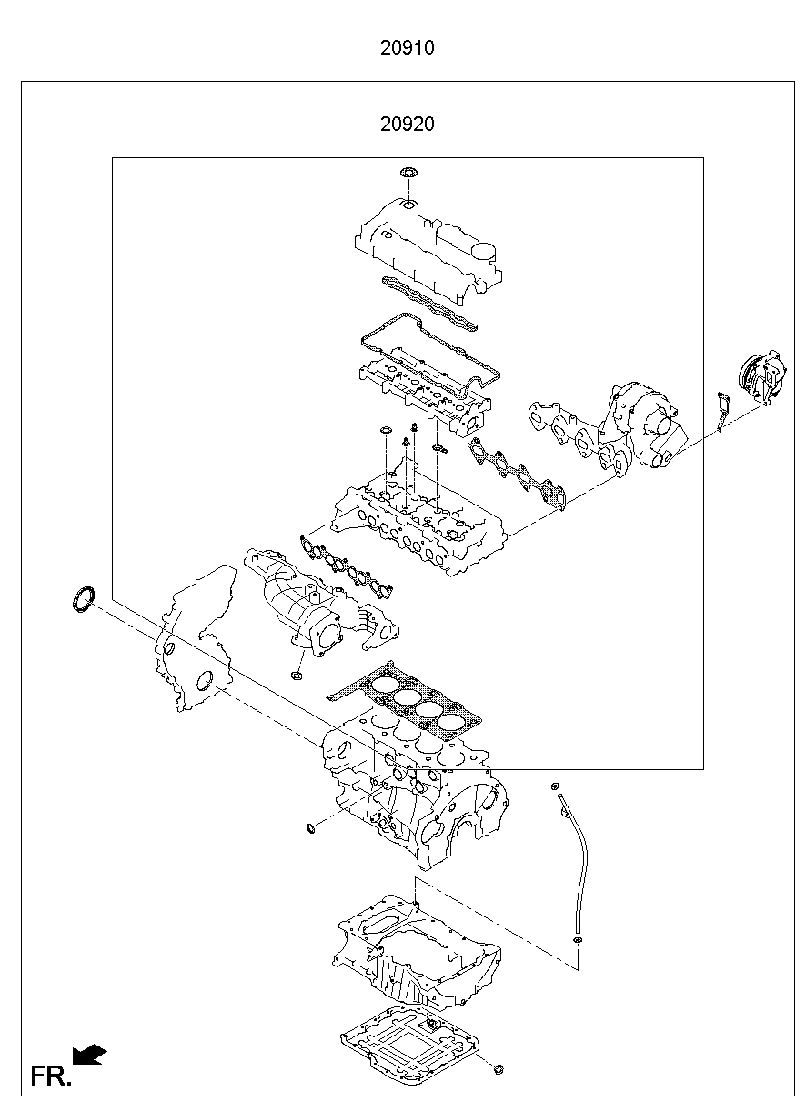 20910-2FU00 Gasket Kit-Engine Overhaul Hyundai | YoshiParts
