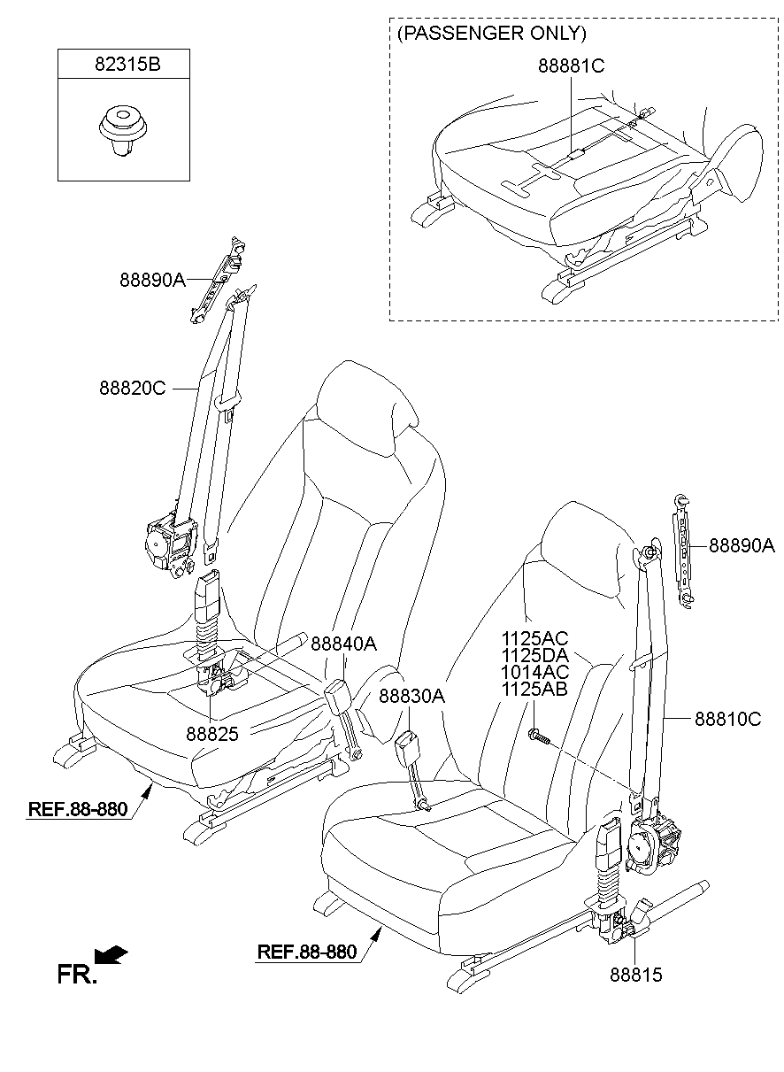88831-F5000RY Seat Belt Pretensioner,Lh Hyundai | YoshiParts