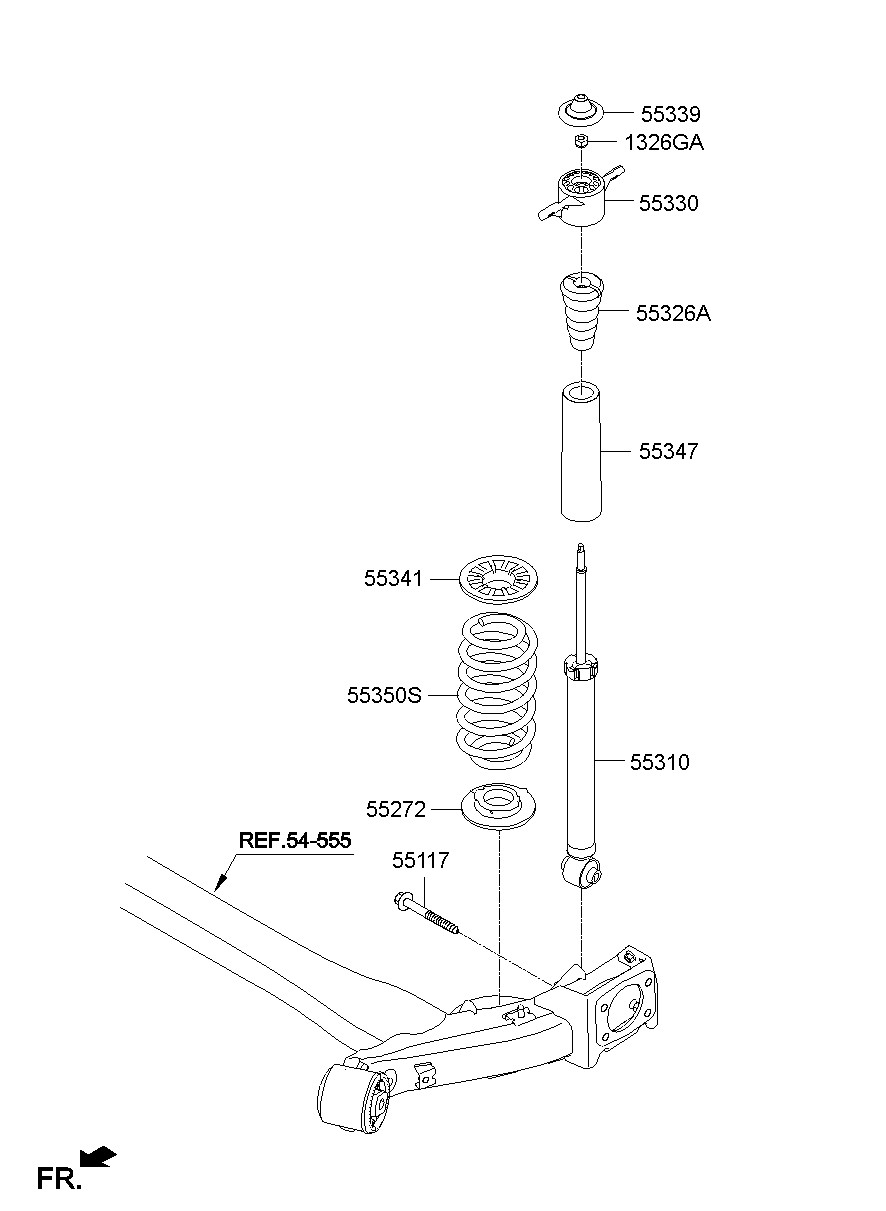 55360-F2100 Pad-Rear Spring,Lwr Hyundai | YoshiParts