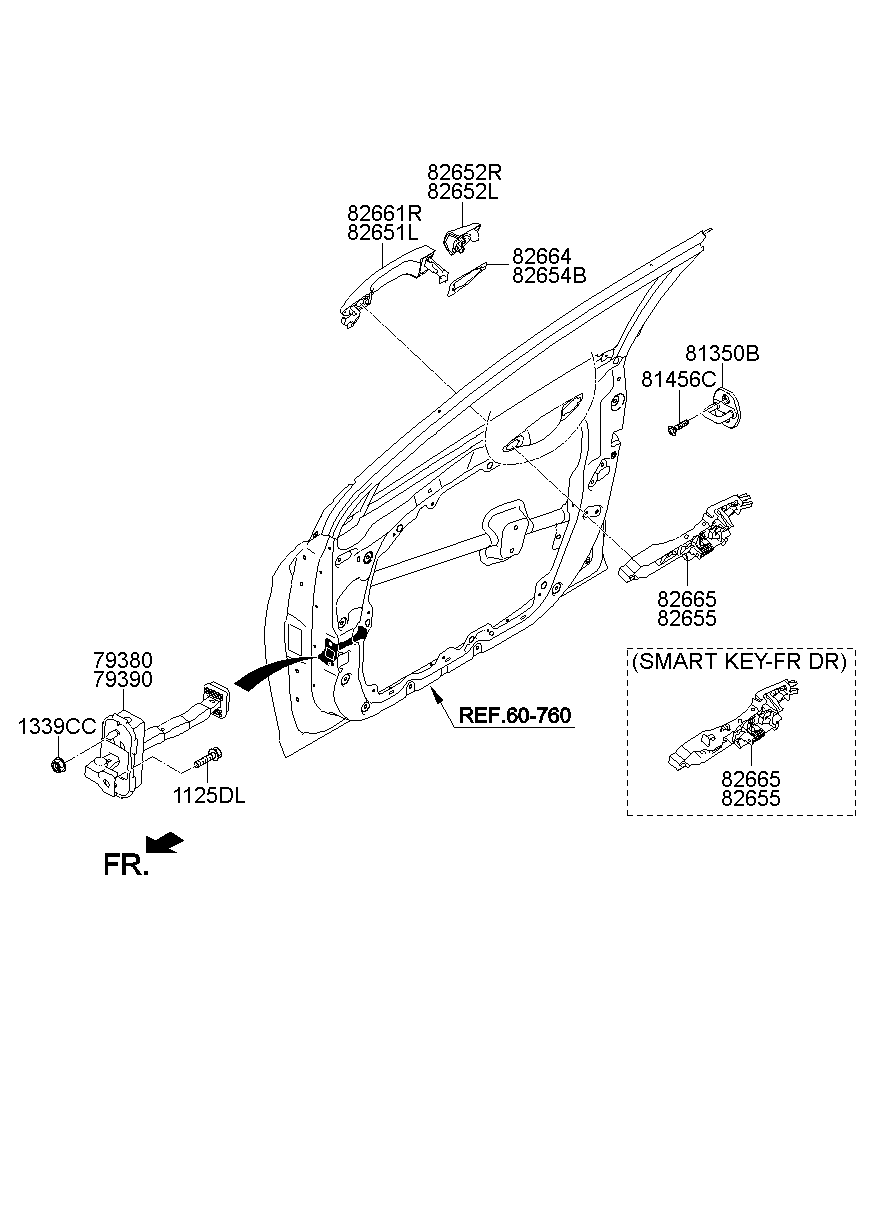 82652-C1010 Cover-Fr Dr O/S Hdl Lh Hyundai | YoshiParts